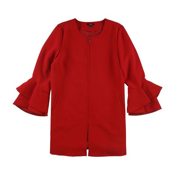 Alfani | Jackets & Coats | Alfani Womens Fla Red Sleeve Jacket Red Dm ...